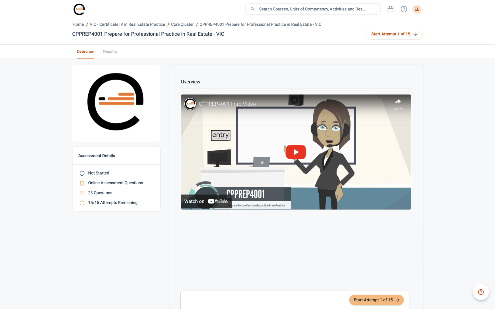 How do I start my course?